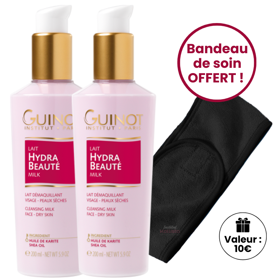 Pack - 2 Laits Hydra Beauté 200ml + Bandeau de soin OFFERT – Institut ...